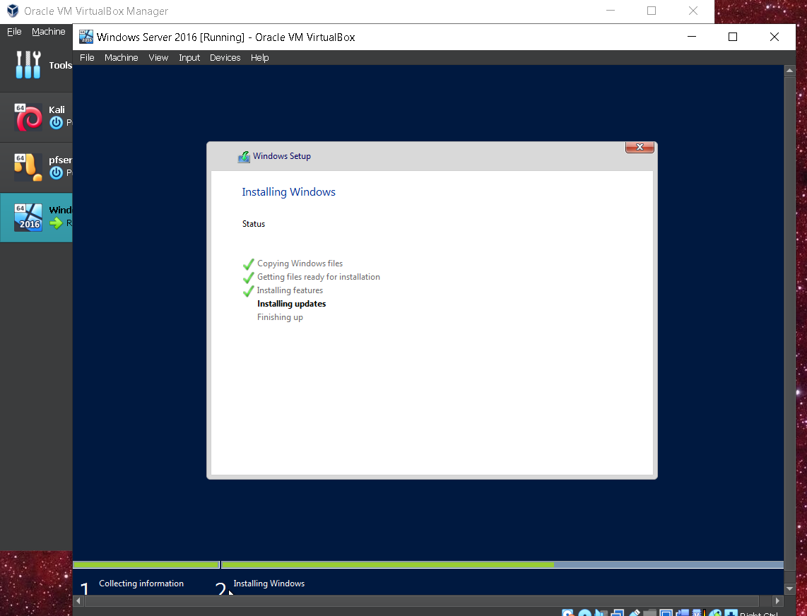 Installing Windows Server 2016 on Oracle VirtualBox · Mark Thompson Portfolio